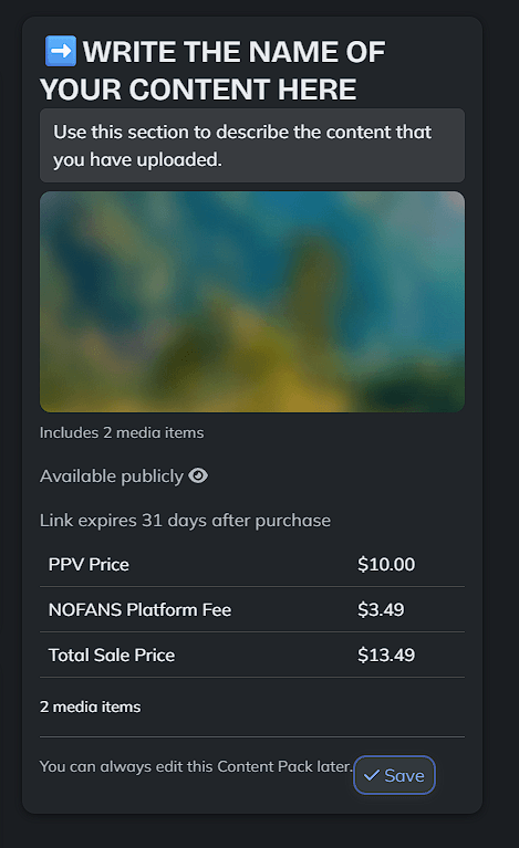 NOFANS App Documentation